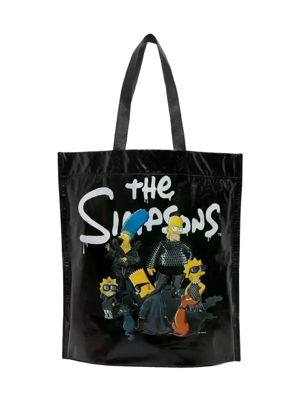 Balenciaga 2022 The Simpson Shopper M Tote Bag - Black
