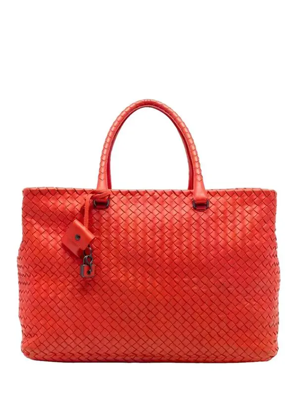 Bottega Veneta 2011 Nappa Intrecciato Brick Tote Bag - Orange