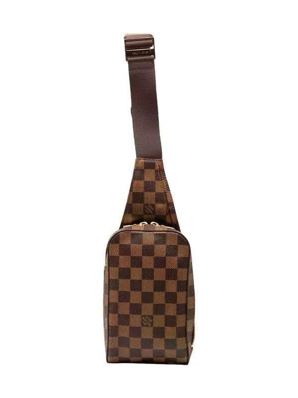 LOUIS VUITTON 2004 Damier Ebene Geronimos Crossbody Bag - Brown