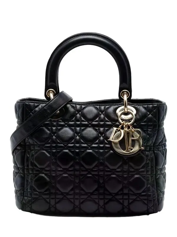 Dior 2016 Medium Lady Satchel - Black