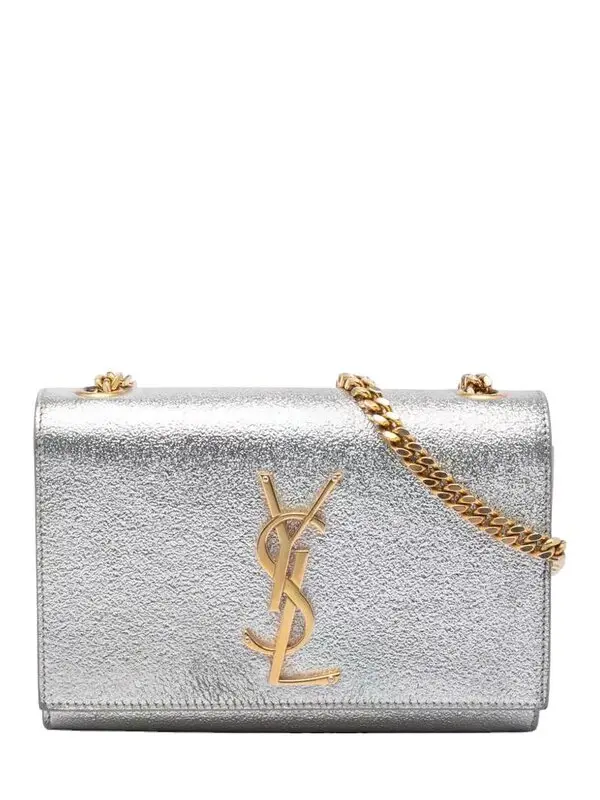 Saint Laurent 2015 Classic Monogram Kate Crossbody Bag - Silver