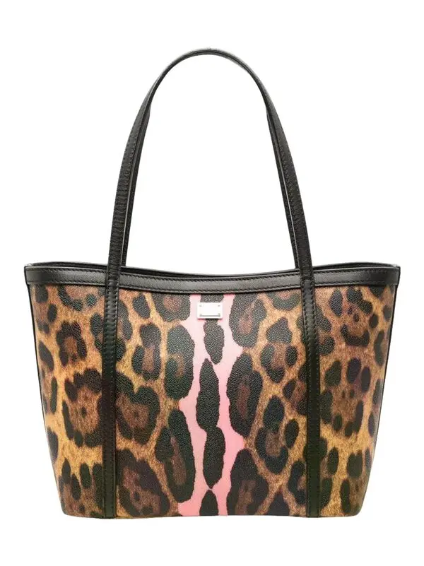 Dolce & Gabbana Leopard Print Miss Escape Tote Bag - Brown