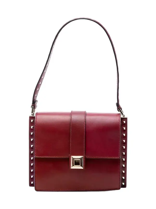 Valentino Garavani Rockstud Flap Shoulder Bag - Red