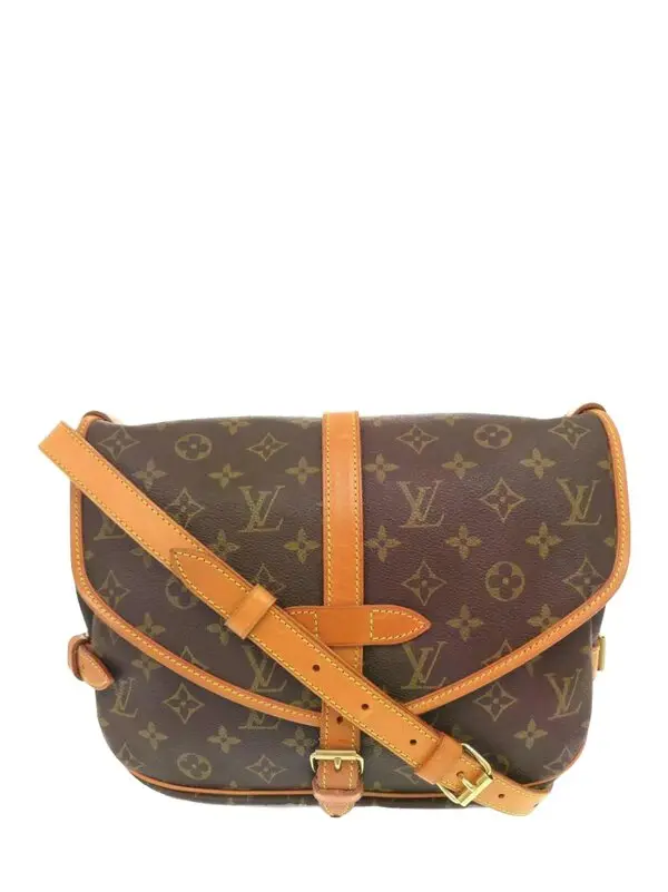 LOUIS VUITTON 1994 Monogram Saumur 30 Crossbody Bag - Brown