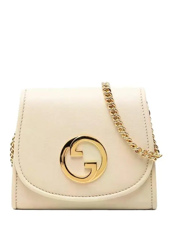 Gucci 2000-2015 Medium Calfskin Blondie Wallet On Chain Crossbody Bag - White