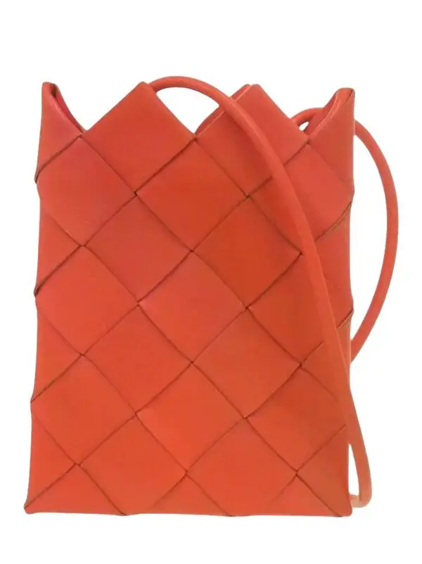 Bottega Veneta Mini Nappa Intrecciato Pouch Crossbody Bag - Orange