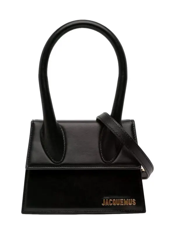 Jacquemus Leather Le Chiquito Moyen Satchel - Black