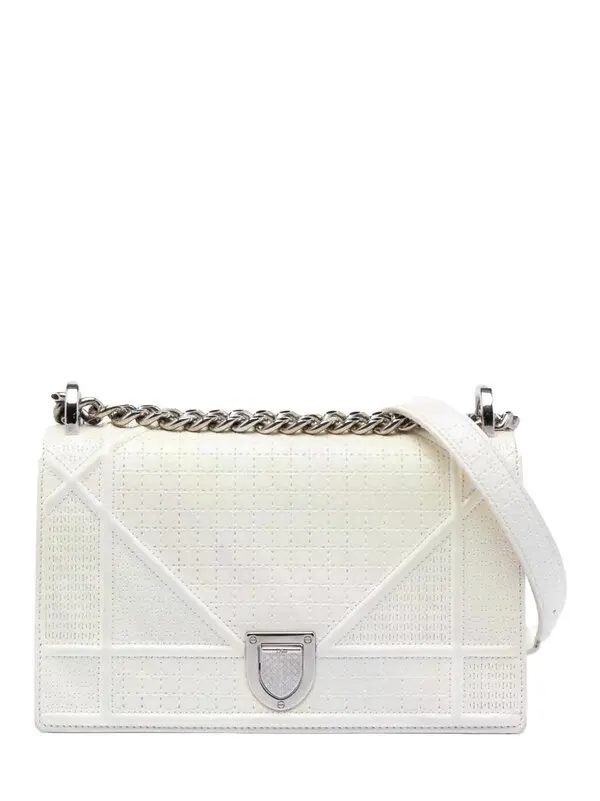 Dior 2016 Diorama Flap Crossbody Bag - White