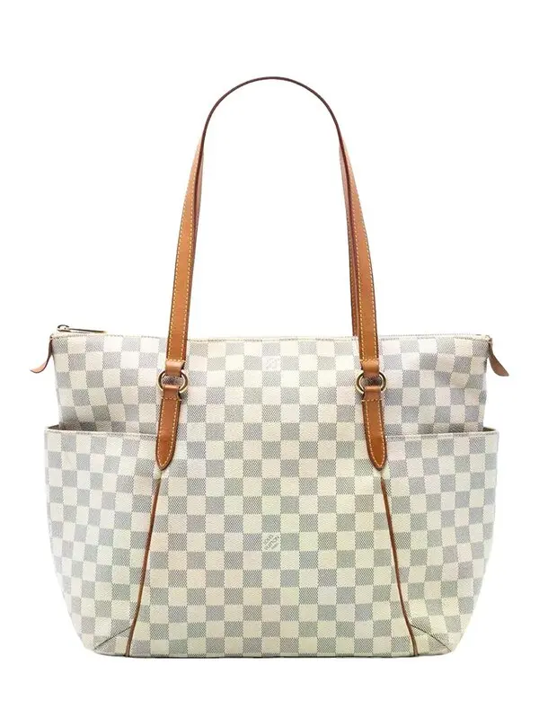 LOUIS VUITTON 2010 Damier Azur Totally Mm Tote Bag - White