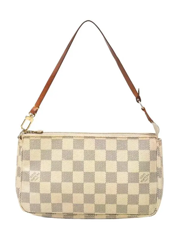 LOUIS VUITTON 2007 Damier Azur Pochette Accessoires - White