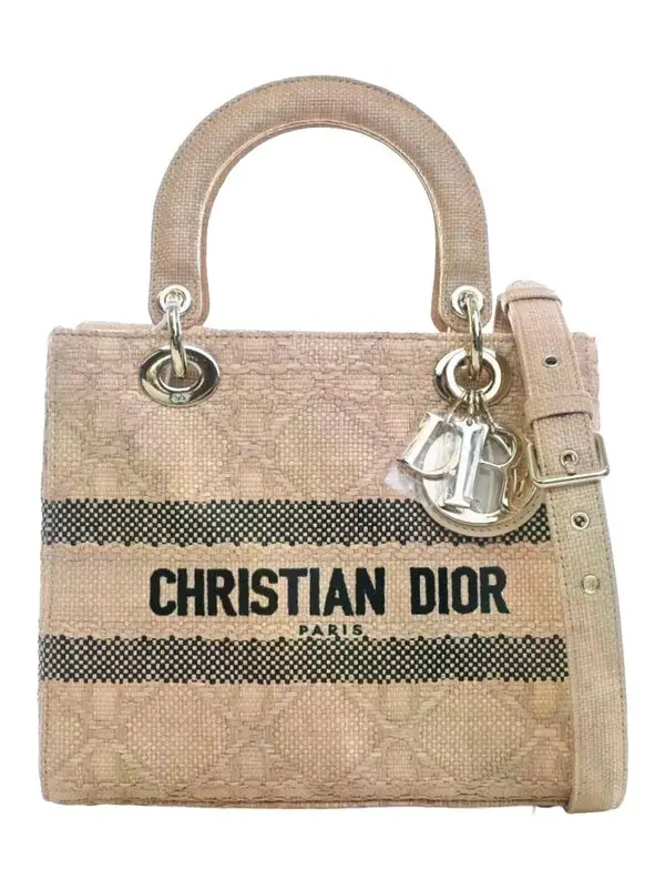 Dior 2020 Medium Lady D-lite Satchel - Neutrals