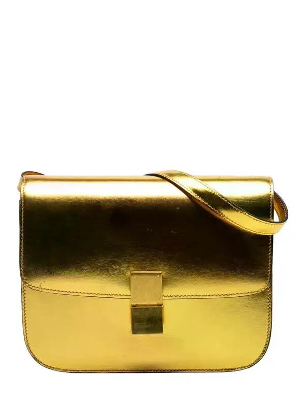 Celine 2010-2026 Medium Classic Box Crossbody Bag - Gold