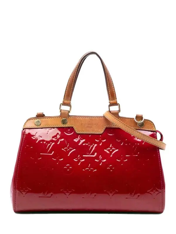 LOUIS VUITTON 1990-2010 Monogram Vernis Brea Pm Satchel - Red