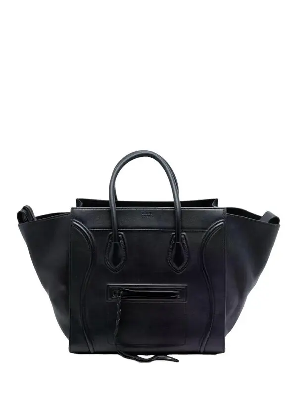 Celine 2015 Medium Grained Calfskin Phantom Luggage Tote Bag - Black