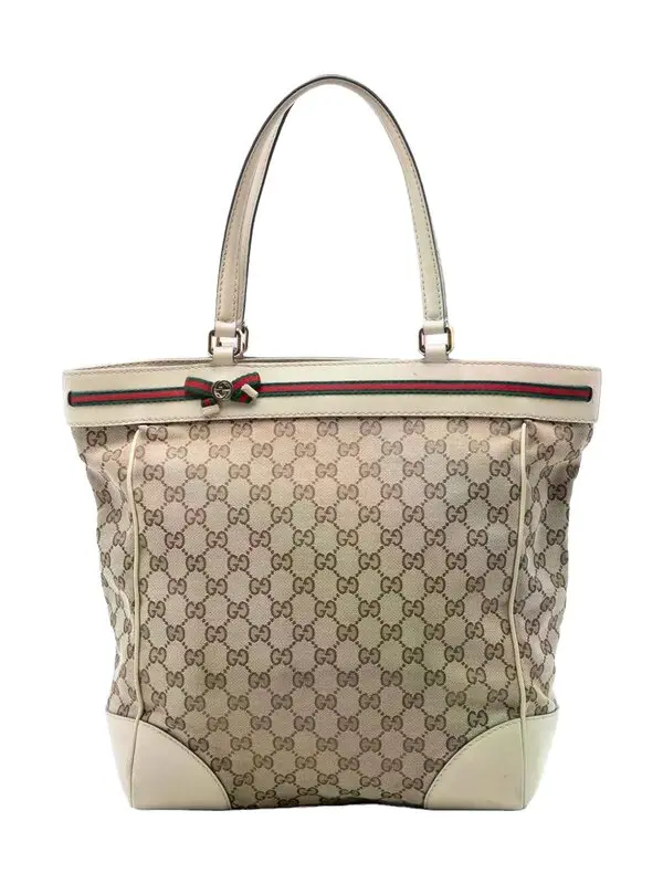 Gucci Gg Canvas Mayfair Tote Bag - White