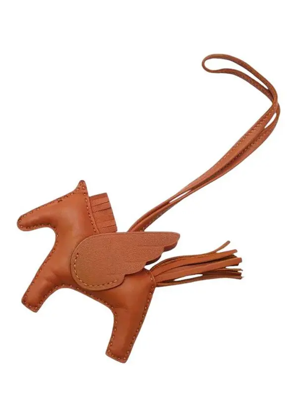 Hermès 2023 Milo Lambskin Grigri Rodeo Bag Charm Pm - Brown