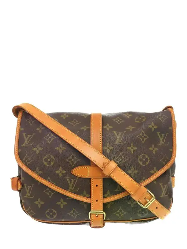 LOUIS VUITTON 1994 Monogram Saumur 30 Crossbody Bag - Brown