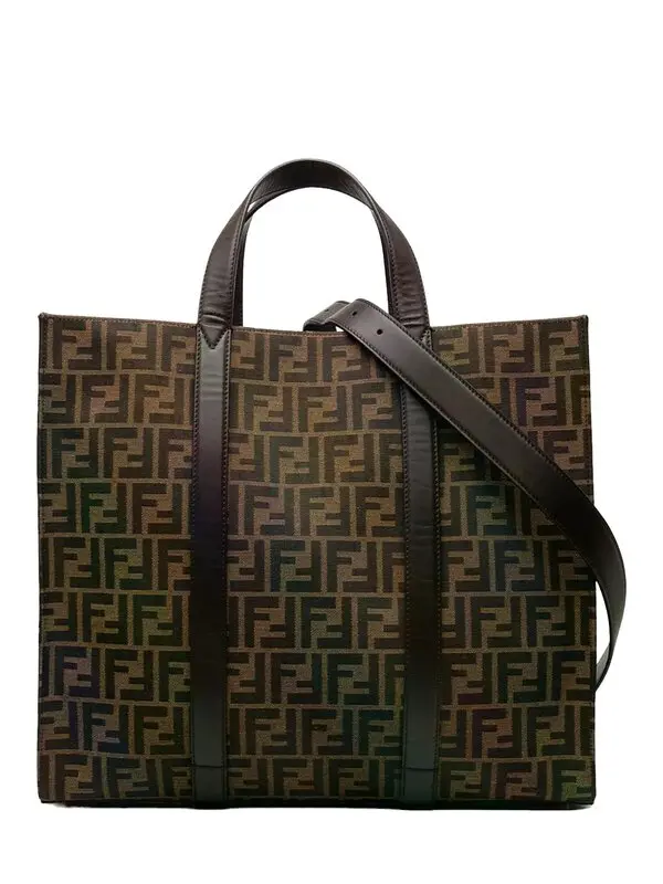 Fendi Ff 1974 Jacquard Shopper Tote - Brown