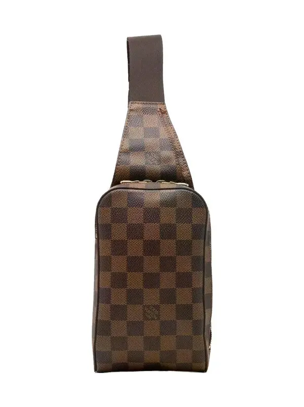 LOUIS VUITTON 2004 Damier Ebene Geronimos Crossbody Bag - Brown