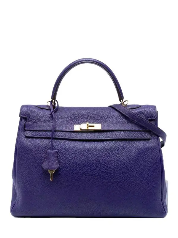 Hermès 2011 Togo Kelly Ii Retourne 35 Satchel - Purple