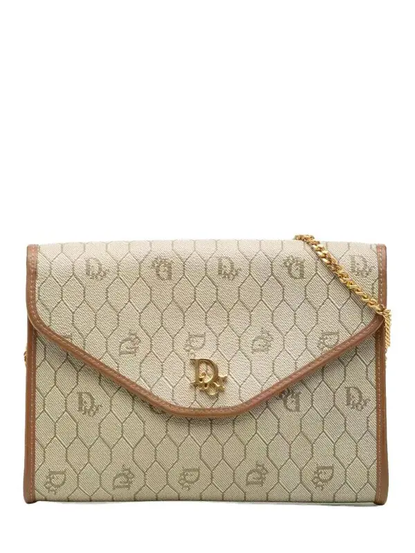 Dior 20th Century Honeycomb Canvas Crossbody Bag - Neutrals