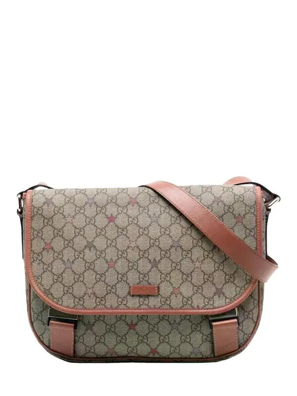 Gucci Gg Supreme Stars Crossbody Bag - Neutrals