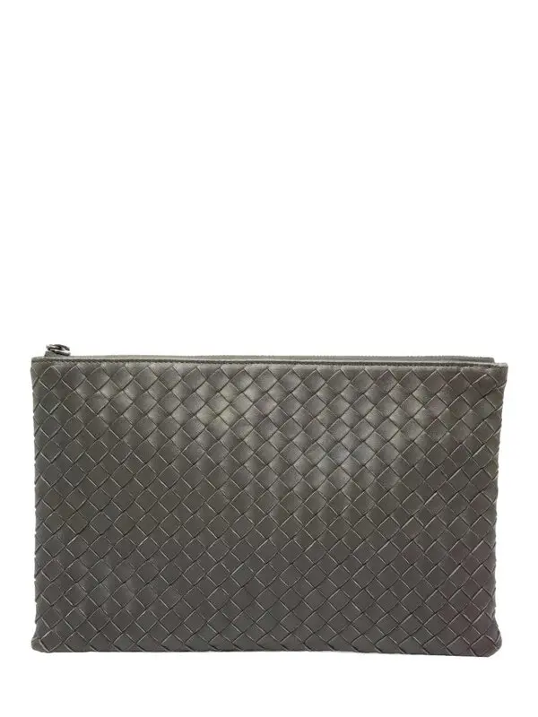 Bottega Veneta 2012-2026 Nappa Intrecciato Clutch - Brown