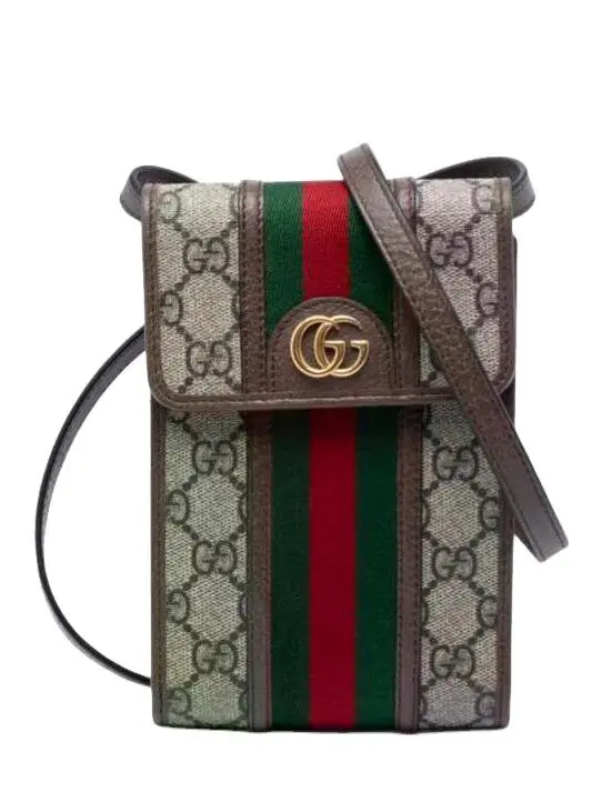 Gucci Mini Gg Supreme Ophidia Crossbody Bag - Neutrals