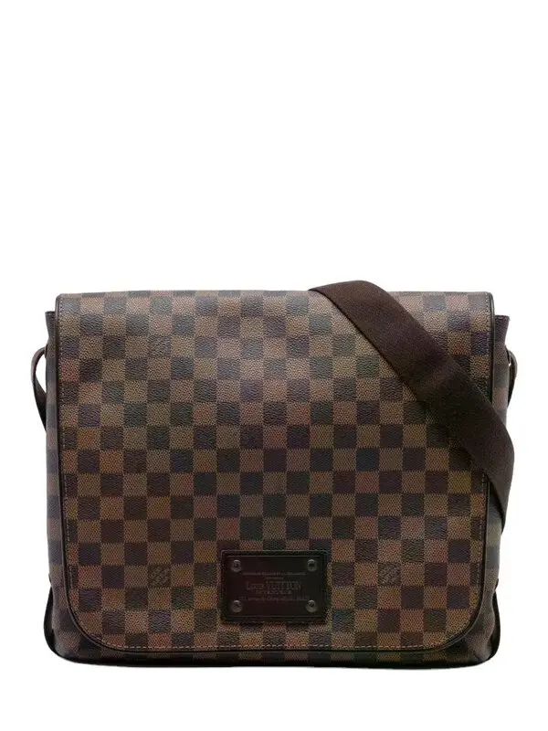 LOUIS VUITTON Damier Ebene Brooklyn Mm Crossbody Bag - Brown