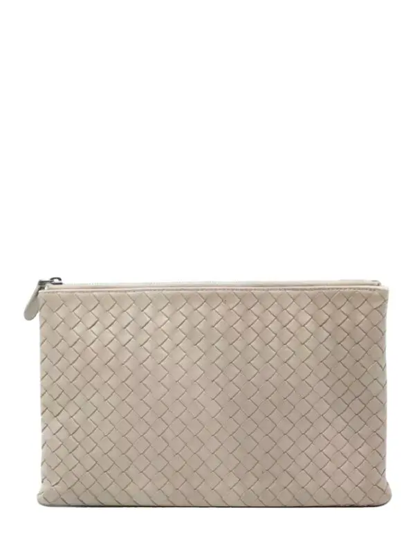 Bottega Veneta Nappa Intrecciato Clutch Bag - Neutrals