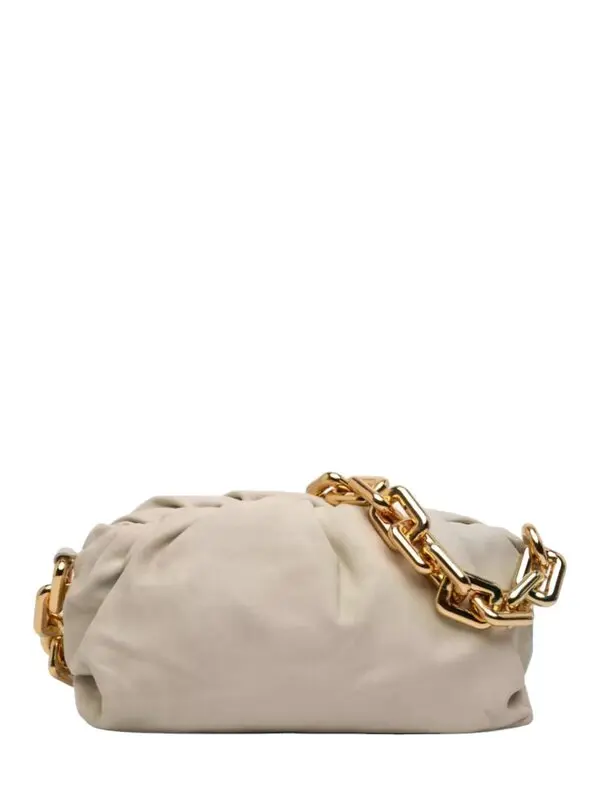Bottega Veneta 2012-2026 Lambskin Chain Pouch - White