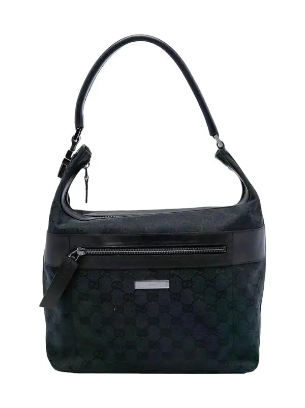 Gucci Gg Canvas Shoulder Bag - Black