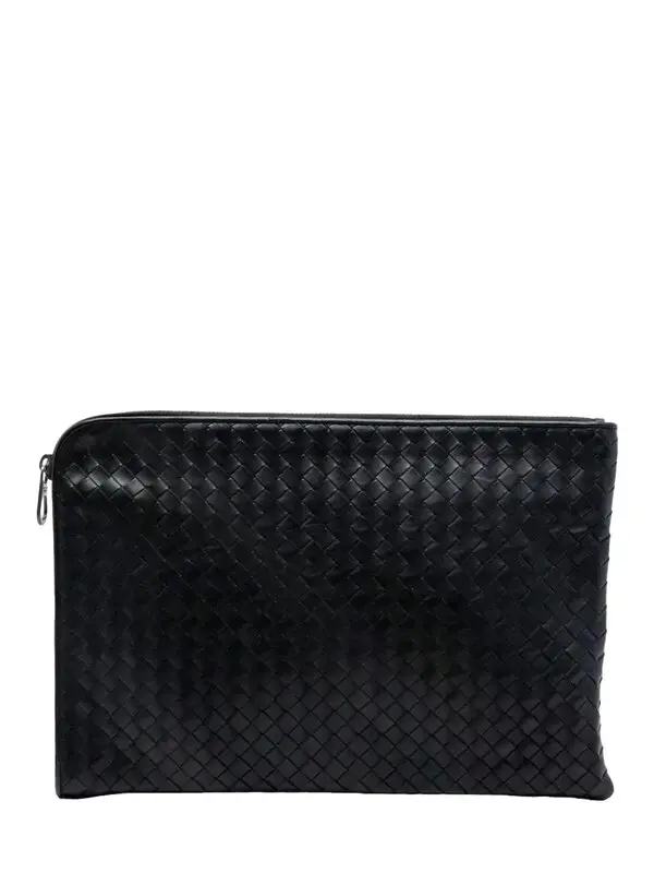 Bottega Veneta Nappa Intrecciato Clutch Bag - Black