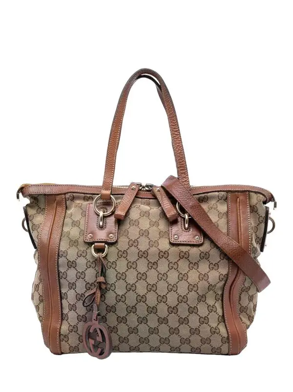 Gucci Gg Canvas Charm Satchel - Neutrals