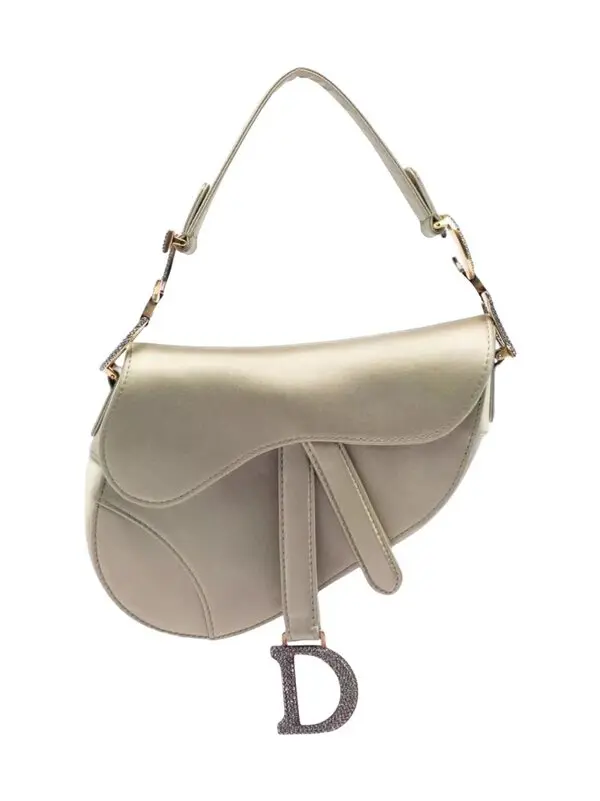 Dior 2000-2026 Mini Satin Saddle Bag - Gold