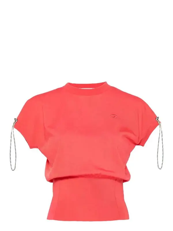 Coperni Logo-embroidered Drawstring T-shirt - Red