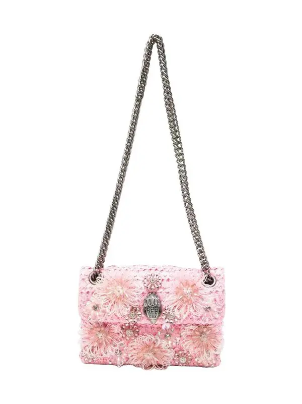 Kurt Geiger Mini Kensington Floral-appliqué Cross-body Bag - Pink