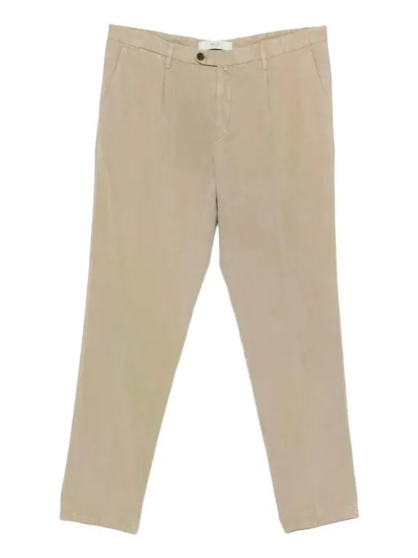 BRIGLIA 1949 Pleated Pressed-crease Trousers - Neutrals
