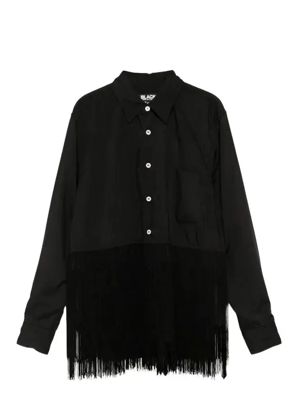 Comme Des Garçons Fringe-trimmed Tiered Shirt - Black