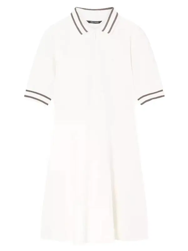 Armani Exchange Polo-collar Mini Dress - White