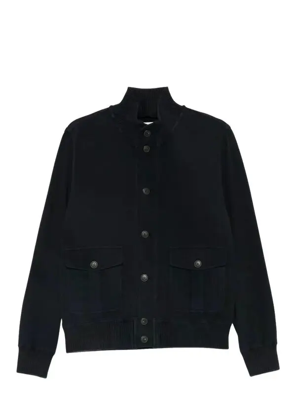 CIRCOLO 1901 Button-up High-neck Jacket - Blue
