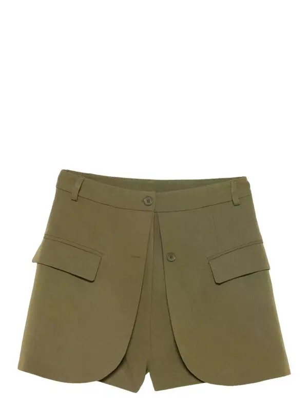 Imperial Layered Panel Shorts - Green