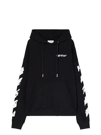 Off-White Ink Arrow Skate Hoodie - Black/white