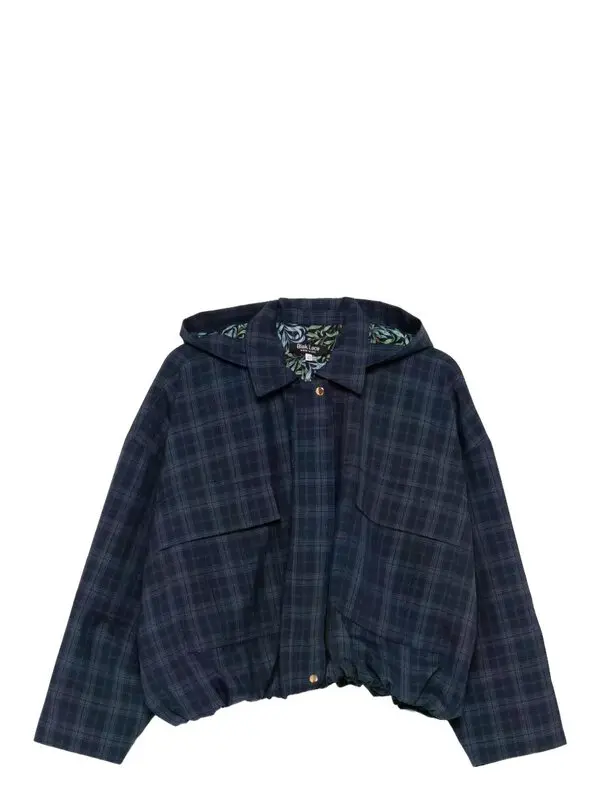 BLAKLACE Check Collared Jacket - Blue