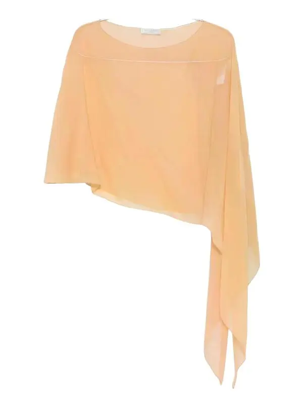Antonelli Firenze Melone Asymmetric Draped Top - Neutrals