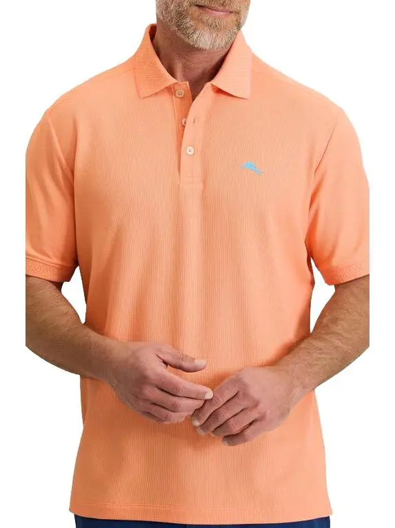 Tommy Bahama Emfielder Icon Solid Islandzone® Polo - Peach Parrot