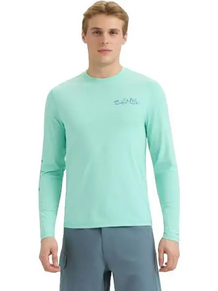 SALT LIFE Underwater Diving 2.0 Long Sleeve Slx Performance Tee - Glass
