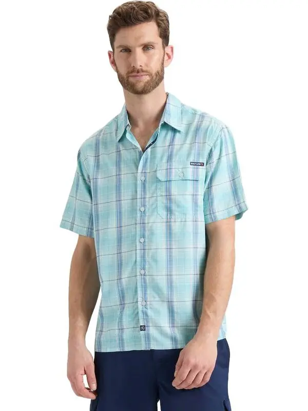 SALT LIFE Baitcaster Slx Performance Short Sleeve Shirt - Sea Glass