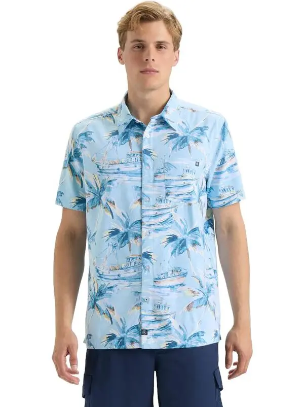 SALT LIFE Tropic Reverie Woven Shirt - Aquarius