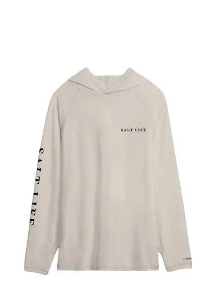 SALT LIFE Jaws Of Steel 2.0 Performance Hoodie - Chalk
